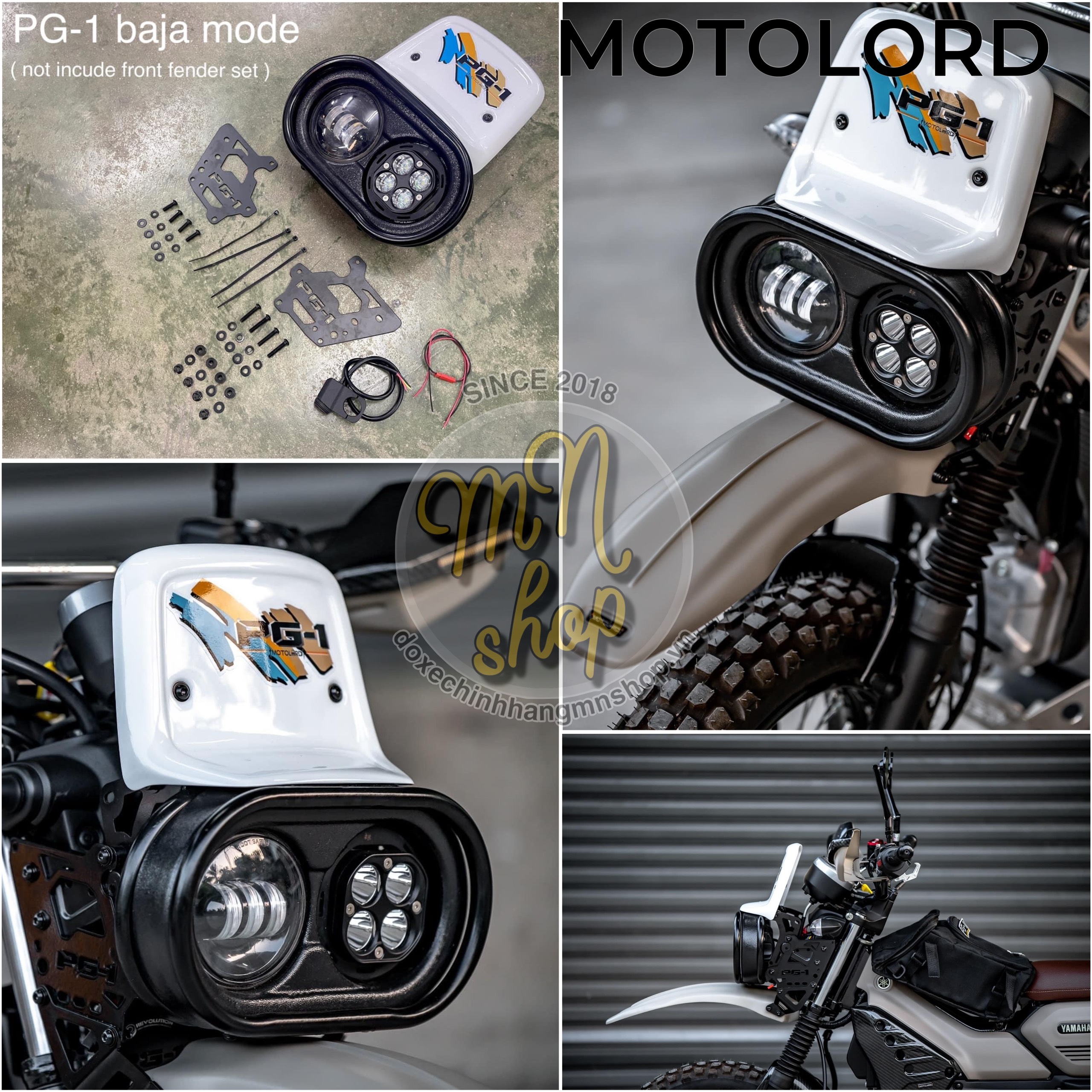 ĐẦU ĐÈN PHA YAMAHA PG-1 MOTOLORD BAJA MODE - MN SHOP